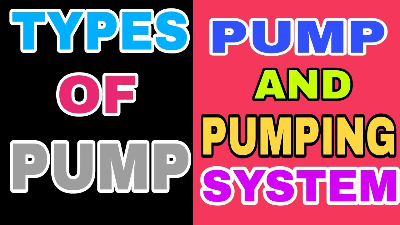 Types of pumps || Classification of pumps || Different types of pumps ...