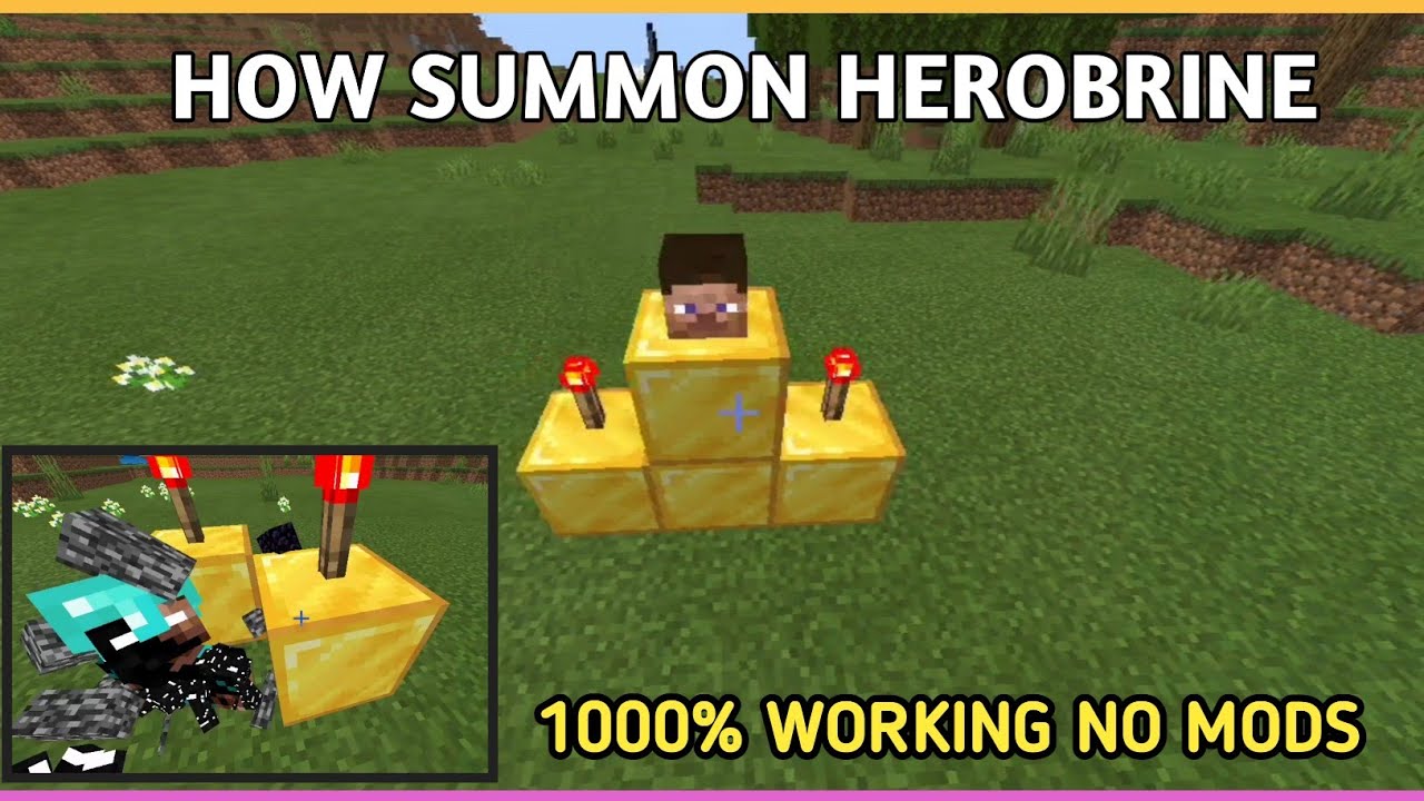 How to summon Herobrine in Minecraft - YouTube