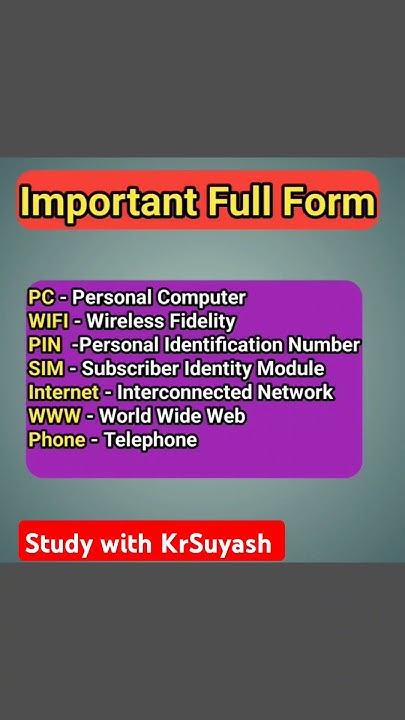 all Full Forms | important Full Form #fullform #english #computerknowledge #computer #shorts ...