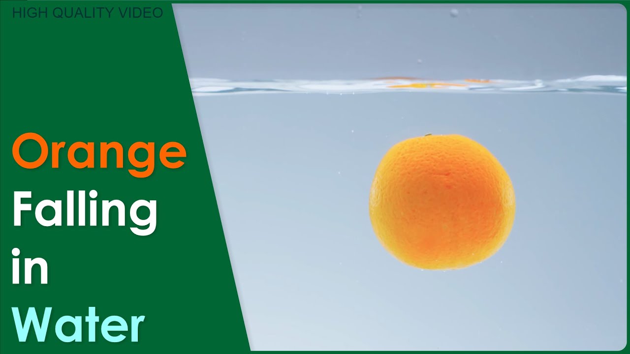 Orange Falling into water | Stock video - YouTube