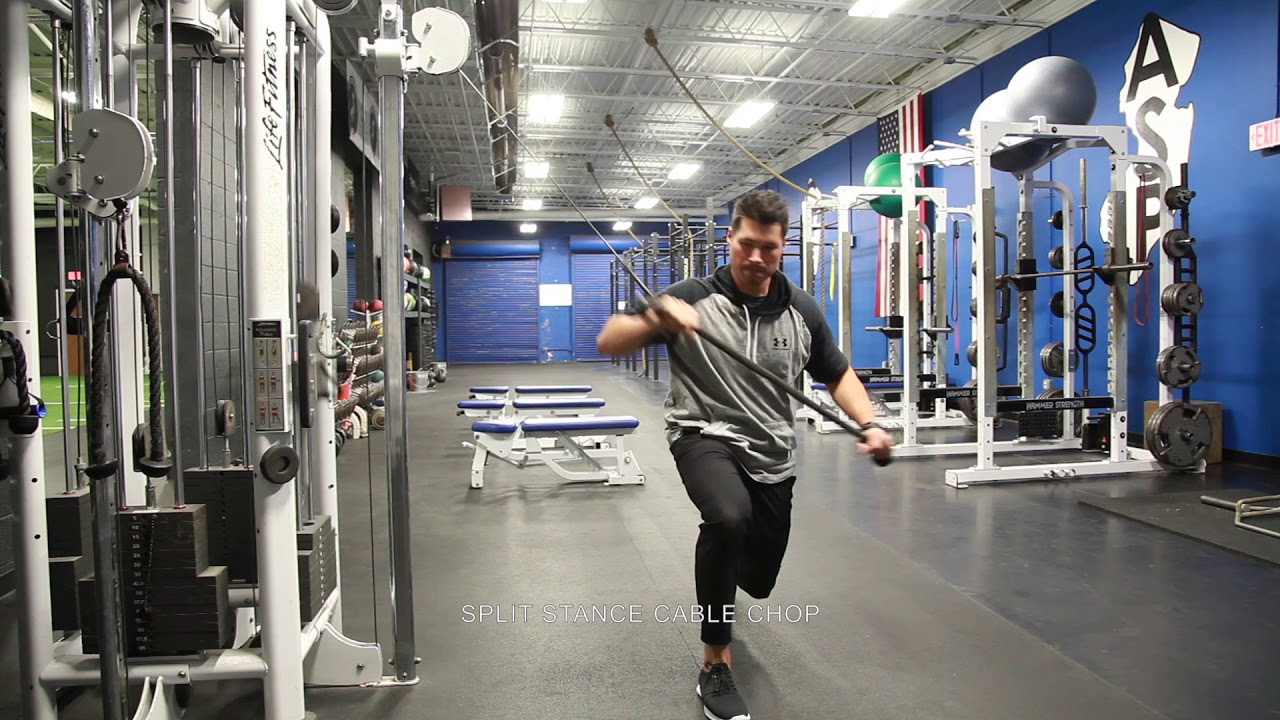 Split Stance Cable Chop - YouTube
