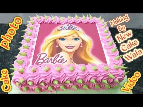 Amazing and Beautiful Photo Cake | Barbie photo cake - YouTube