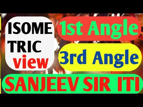 How To Draw Isometric view and Orthographic view in 3rd Angle and 1st ...