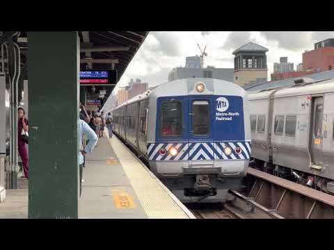 MTA Metro North Railroad Train 361 Express to Crestwood of Budd M3A’s at Harlem-125 Street - YouTube