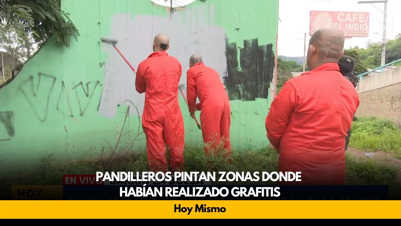 Pandilleros pintan zonas donde habían realizado grafitis - YouTube