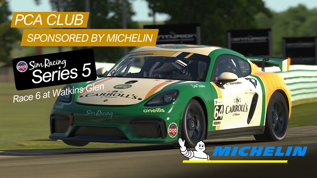 PCA Club | PCA Sim Racing Series 5 Round 6 : Watkins Glen - YouTube