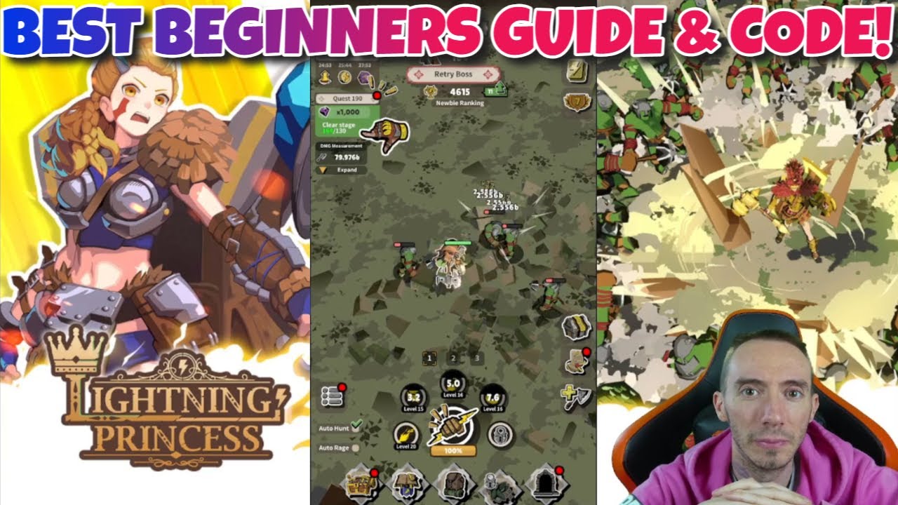 BEST Beginners Guide & Code Lightning Princess Idle RPG - YouTube
