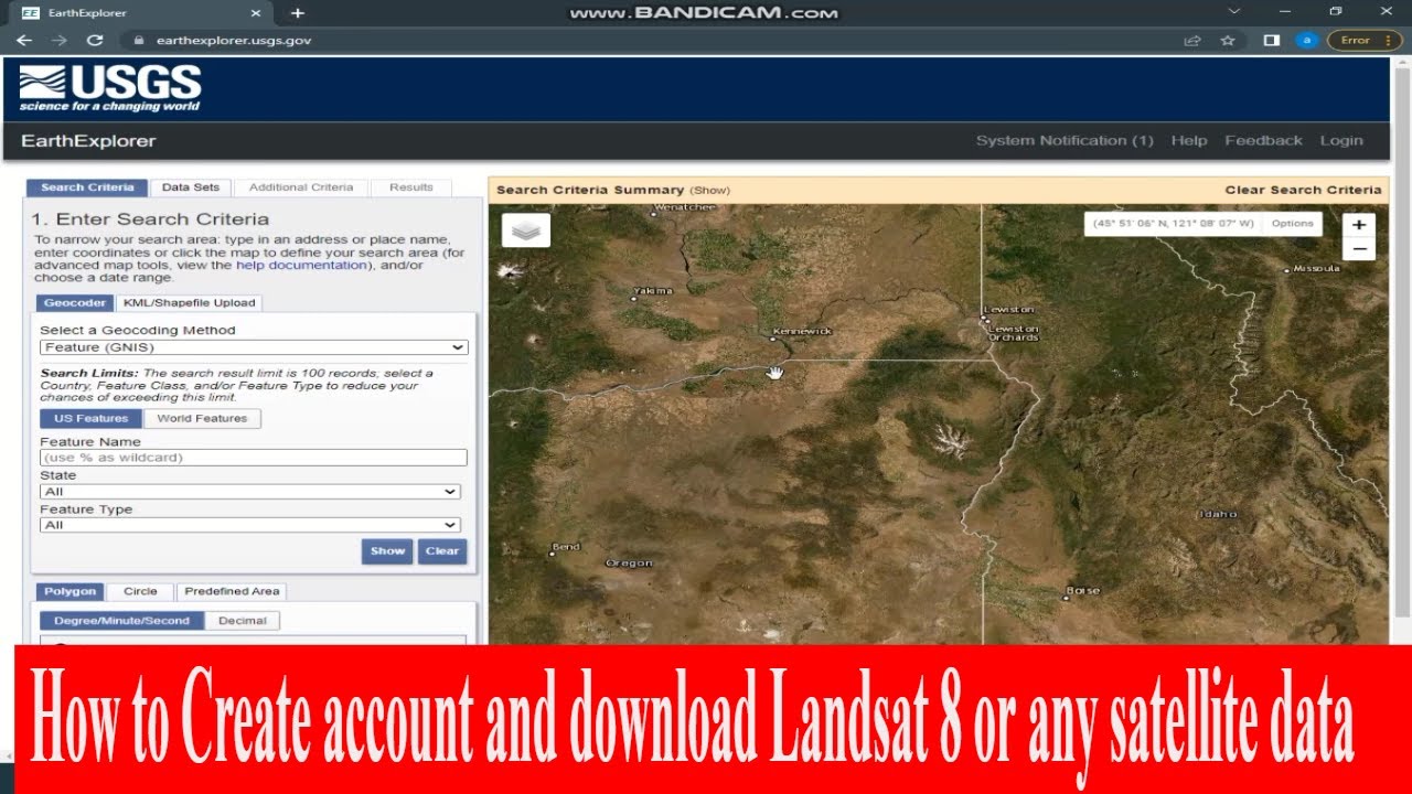 How to download Landsat 8 or any satellite data from USGS Earth ...