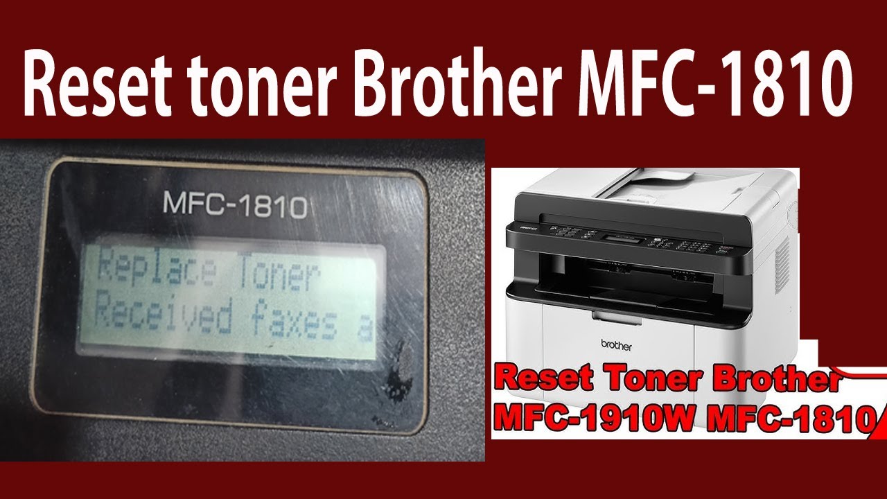 Reset Toner Brother MFC-1810 MFC-1910W || replace toner message solved ||Toner life end || - YouTube