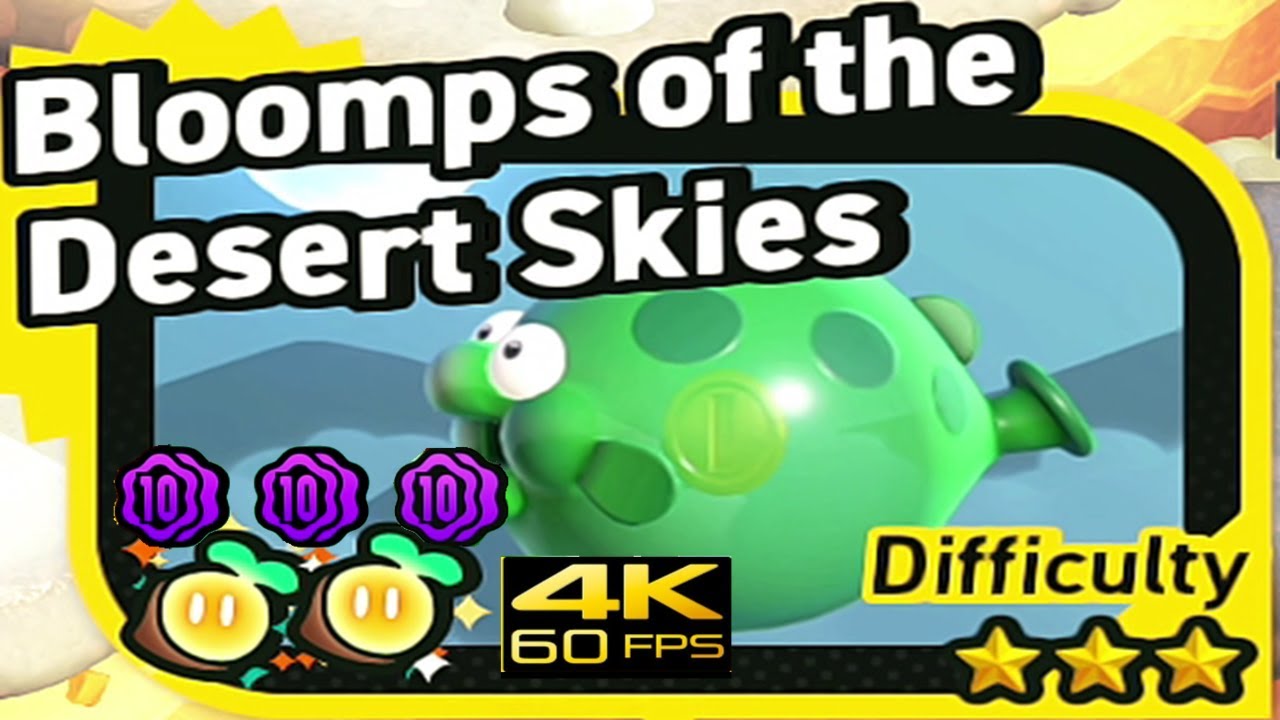 Super Mario Bros. Wonder Gameplay - Bloomps of the Desert Skies! [4K ...