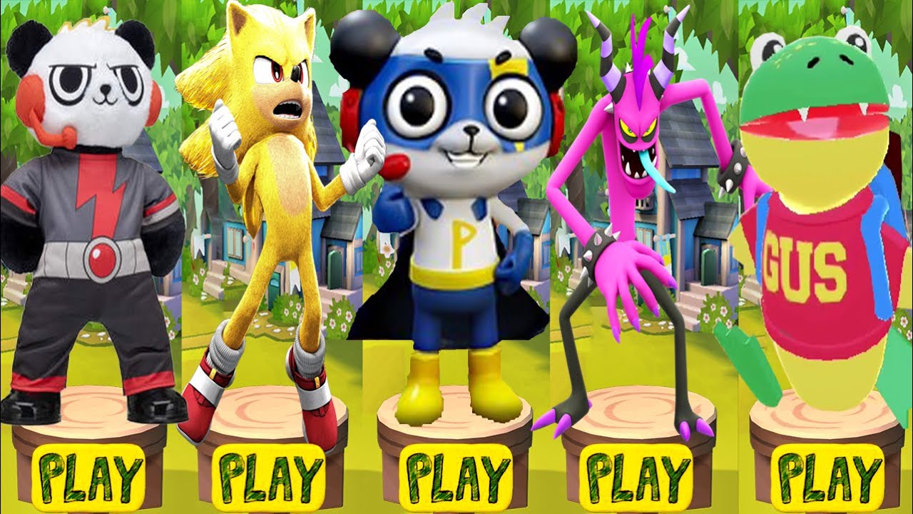 Tag wirh Ryan vs Sonic Dash - Super Panda Gus Combo Panda vs Movie ...