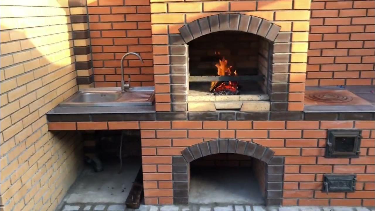 Мангал с печью под казан финал - YouTube