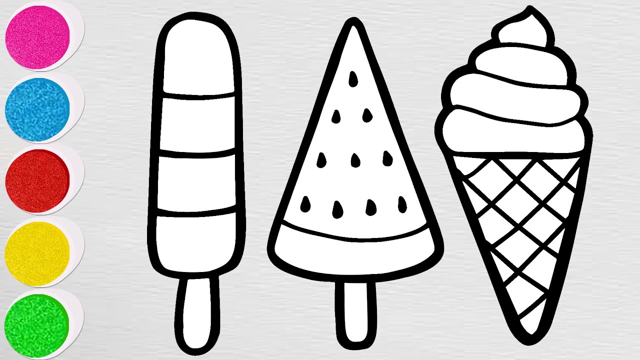 How to Draw Colorful Ice Cream | Step by Step Drawing Tutorial - YouTube