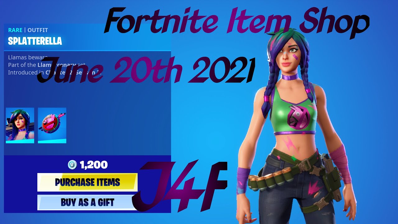 Fortnite Battle Royal "SPLATTERELLA" SKIN IS BACK!(June 20th 2021 ...