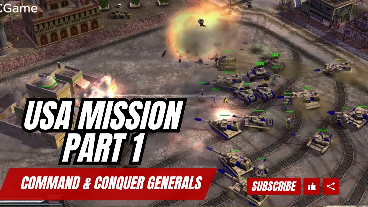 Command And Conquer Generals Zero Hour Gameplay USA Campaign Hard ...