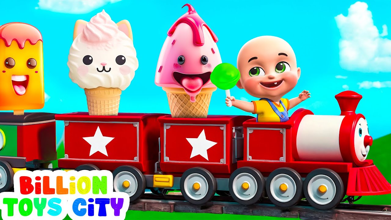 The Ice Cream Train song | Wheels On the Train | Color & More Nursery ...