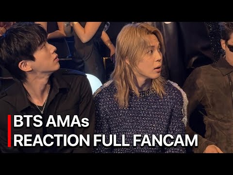 BTS reaction to winning Artist of the Year at the AMAs 2026 FULL FANCAM | BTS AMAs 2026 reaction