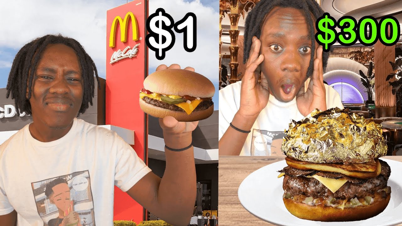 $1 Burger vs $300 Golden Burger - YouTube