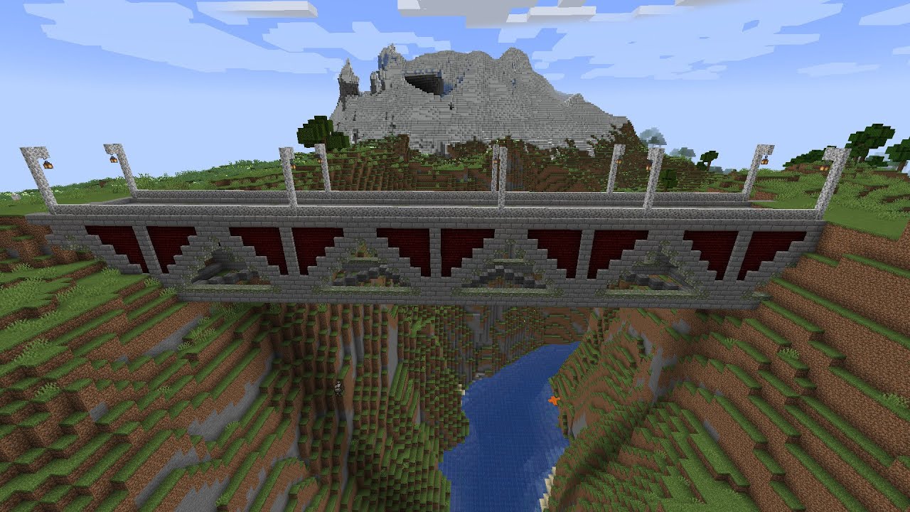 Bridge over the canyon in Minecraft 1.19.3 - YouTube