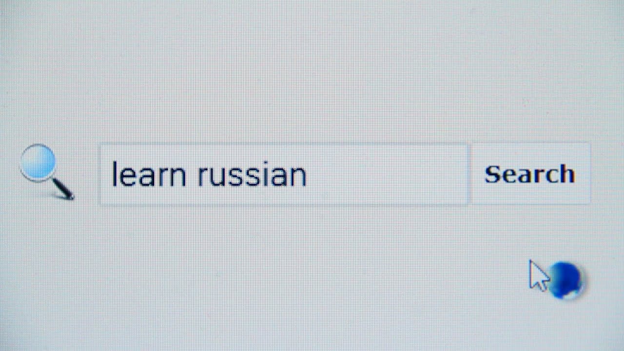 Learn russian - browser search query, Internet web page. Stock Footage ...