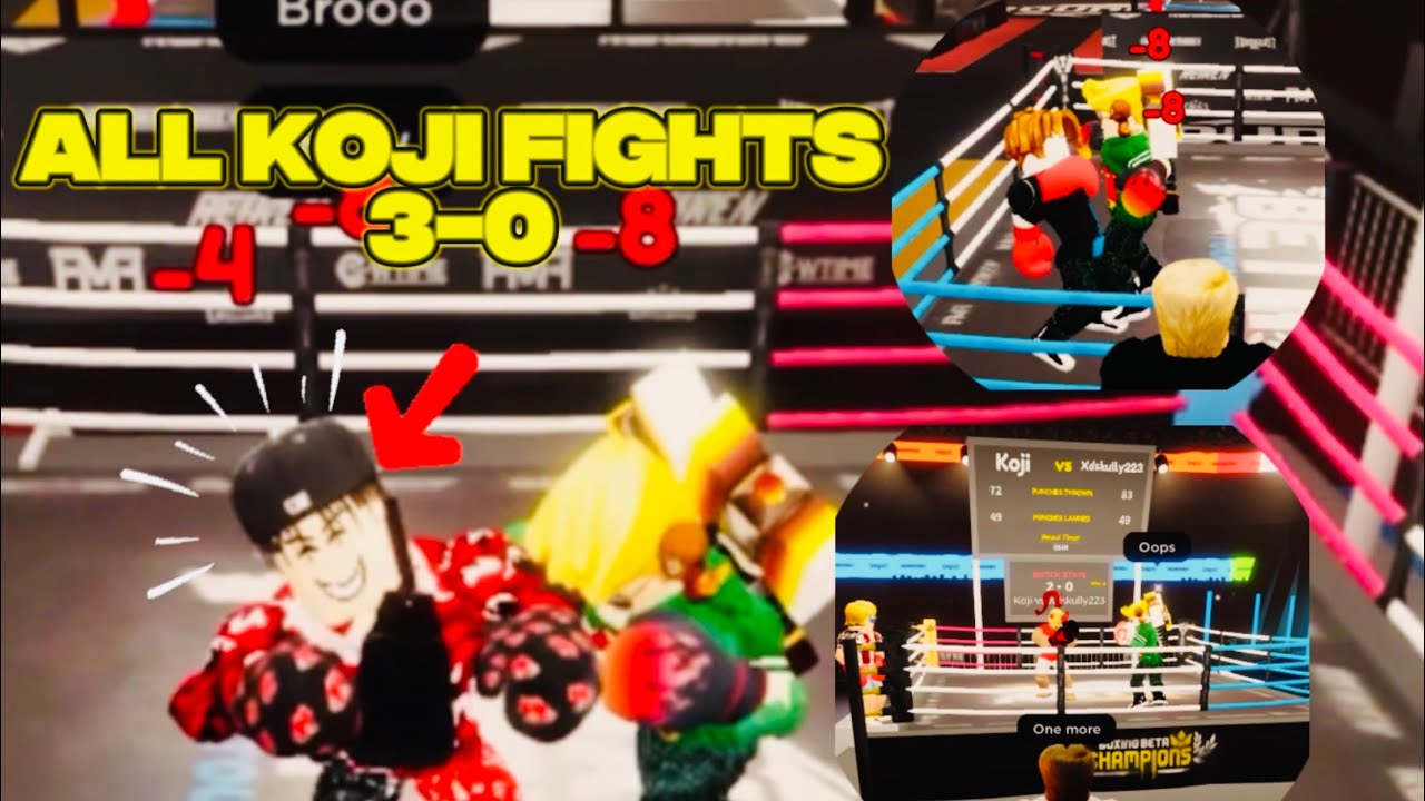 All koji’s fights in Roblox boxing beta 3-0 undefeated - YouTube
