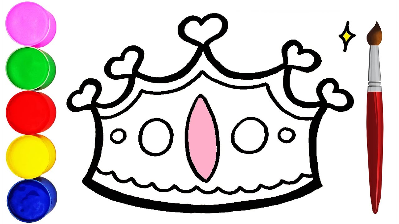 Krone Zeichnen und Malen für Kinder - YouTube