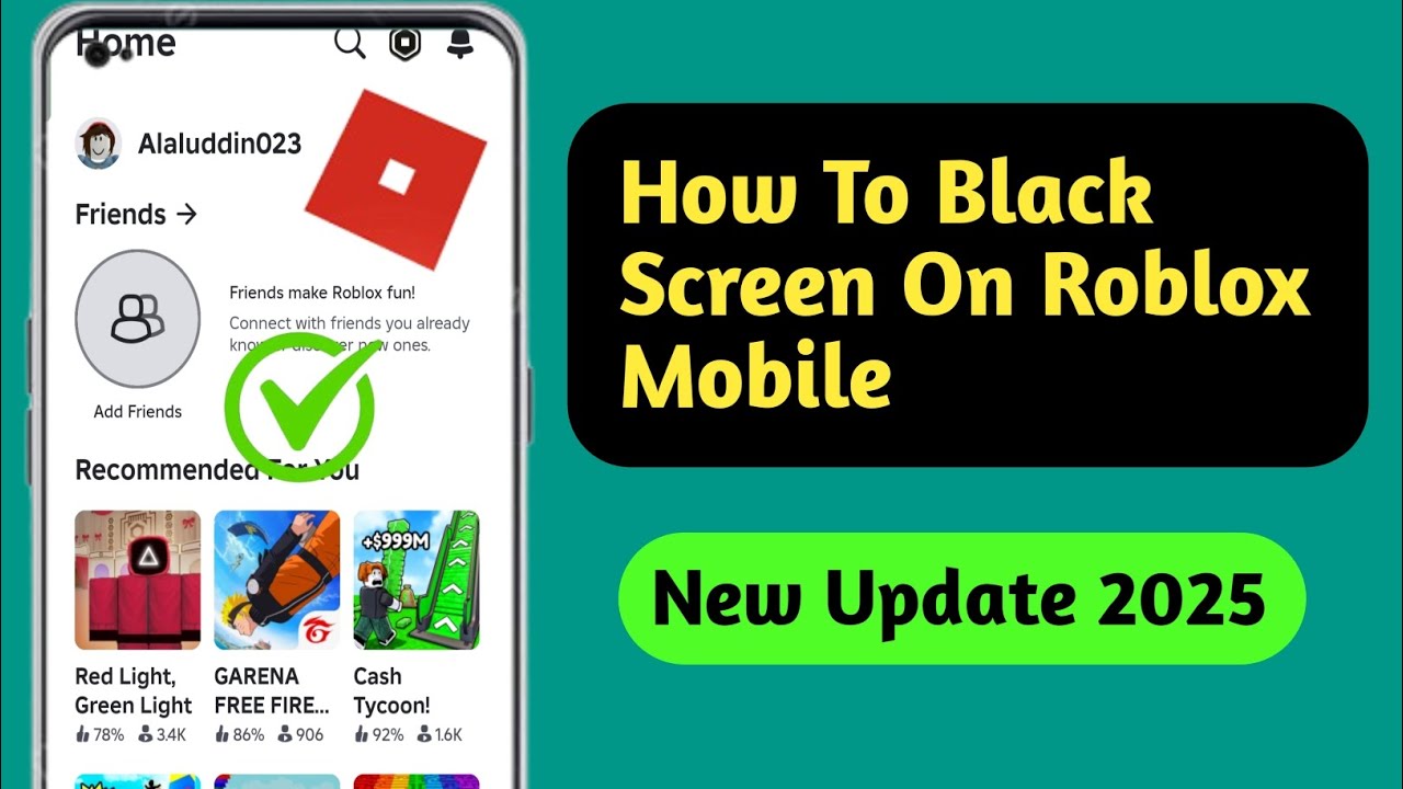 How to Fix black screen on Roblox Mobile (2025)| Roblox black screen ...