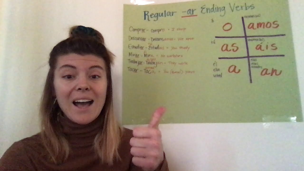 Conjugating Regular -ar Ending Verbs - YouTube