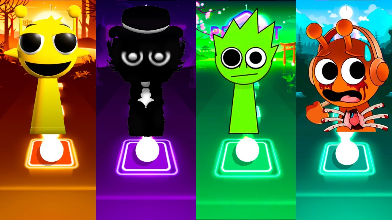 Yellow Sprunki - Horror Sprunki - Green Sprunki - Incredibox Sprunki ...