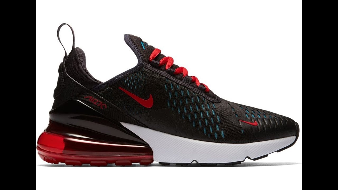 NIKE Womens Air Max 270 Oil Grey Red - YouTube
