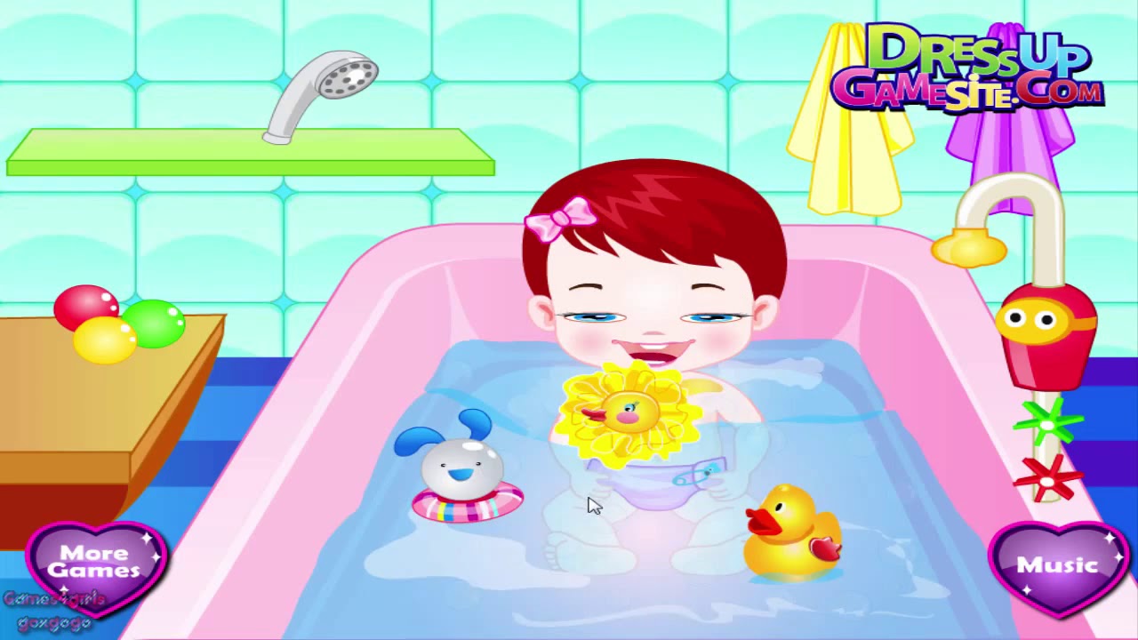 Baby Lulu Bathing & Baby Bath Game & Baby Games for Girls - YouTube