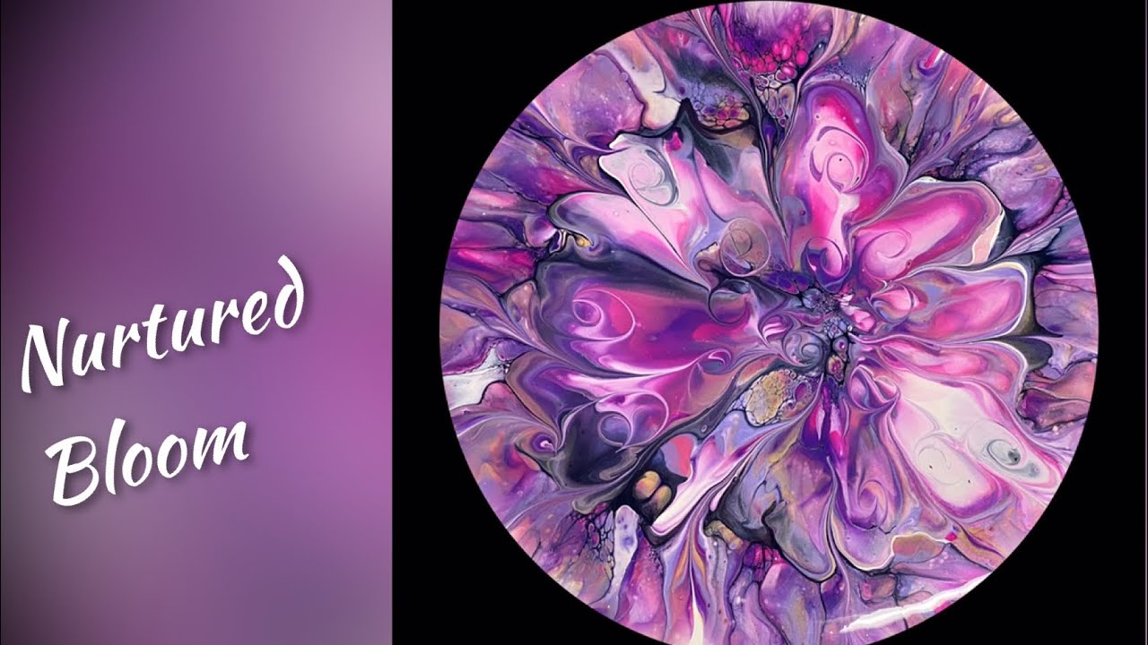 (916) New Nurtured Bloom Technique, Shelee Art, Acrylic Paint Pouring ...