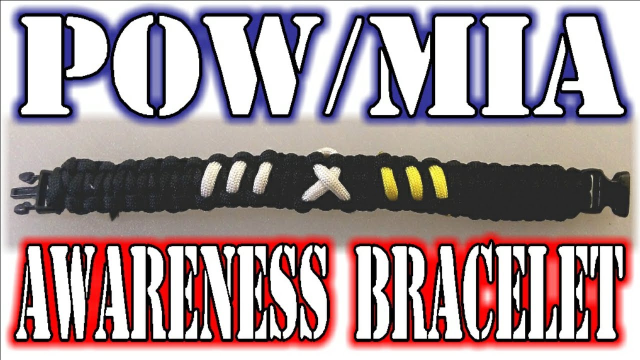 How To Make A Paracord Bracelet POW-MIA Awareness - YouTube