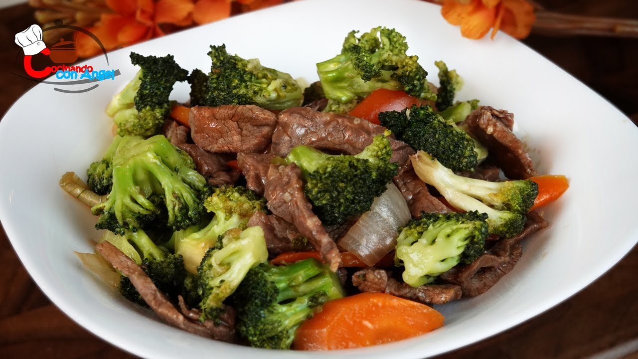 Brocoli Chino Con Carne De Res Como En Las Cocinas Orientales - YouTube