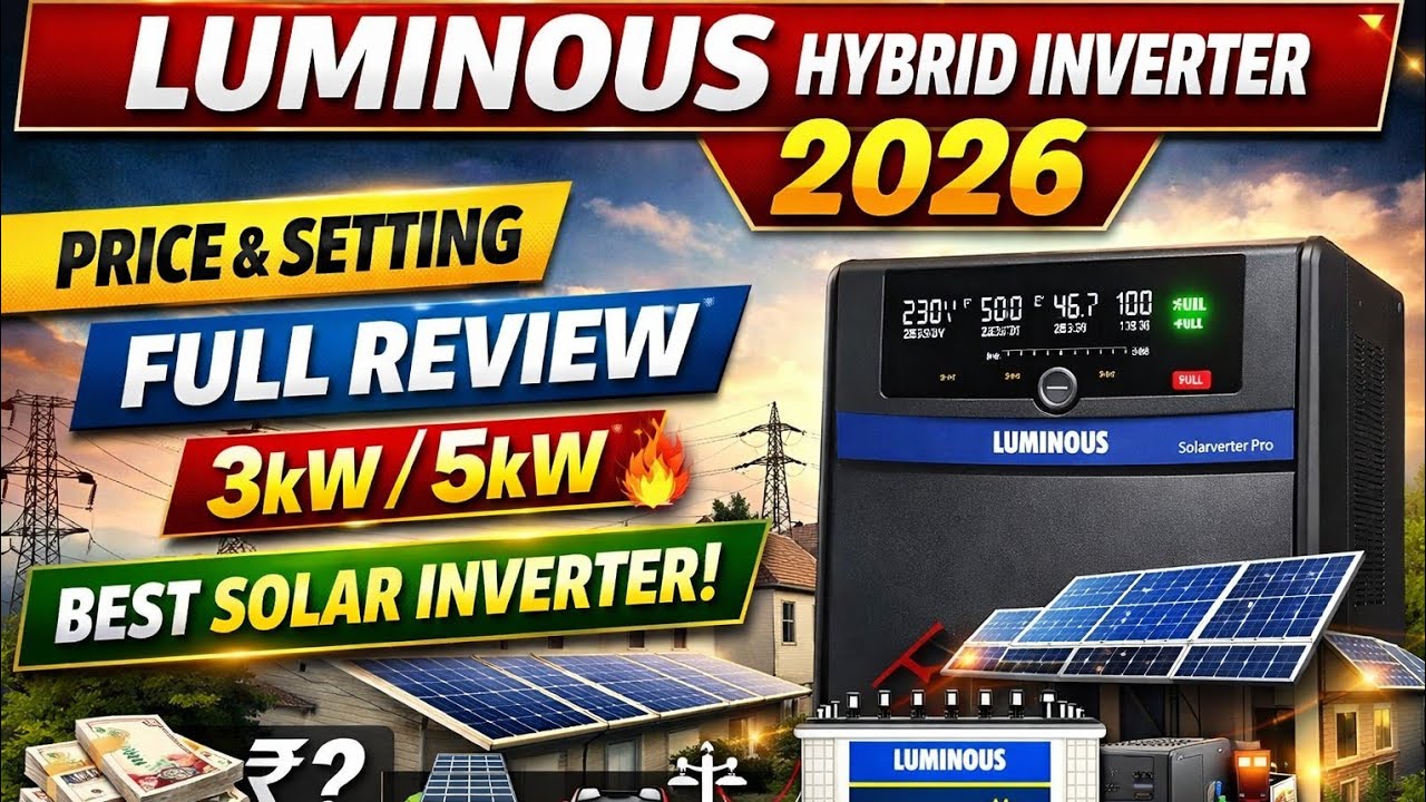 Luminous Hybrid Inverter 2026 ⚡ Full Review | Price, Wiring, Setting ...