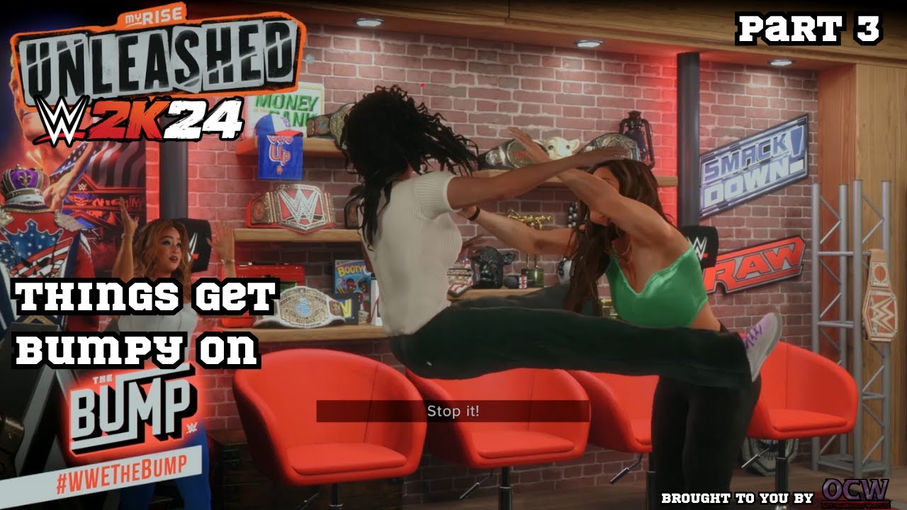 Things get bumpy on The Bump | WWE 2K24 My Rise Unleashed | Part 3 - YouTube