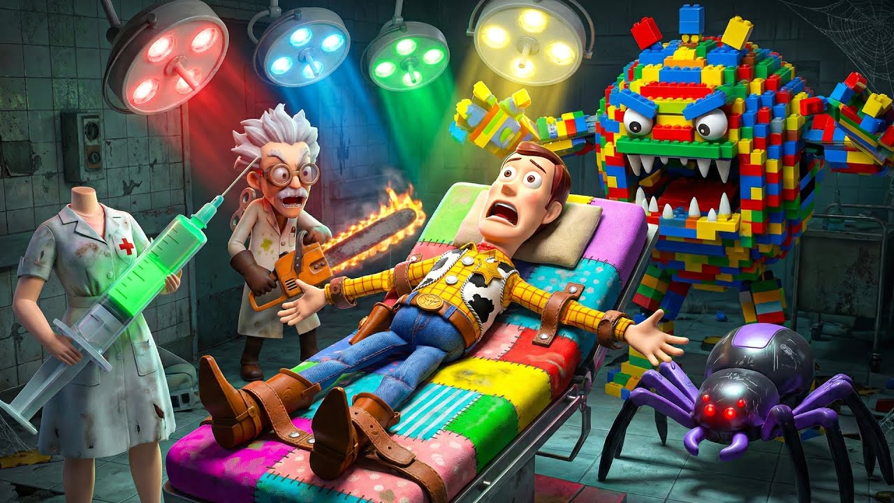 ⭐ TOY STORY: Woody Escapes a Mad Toy Doctor’s Surgery Nightmare - YouTube