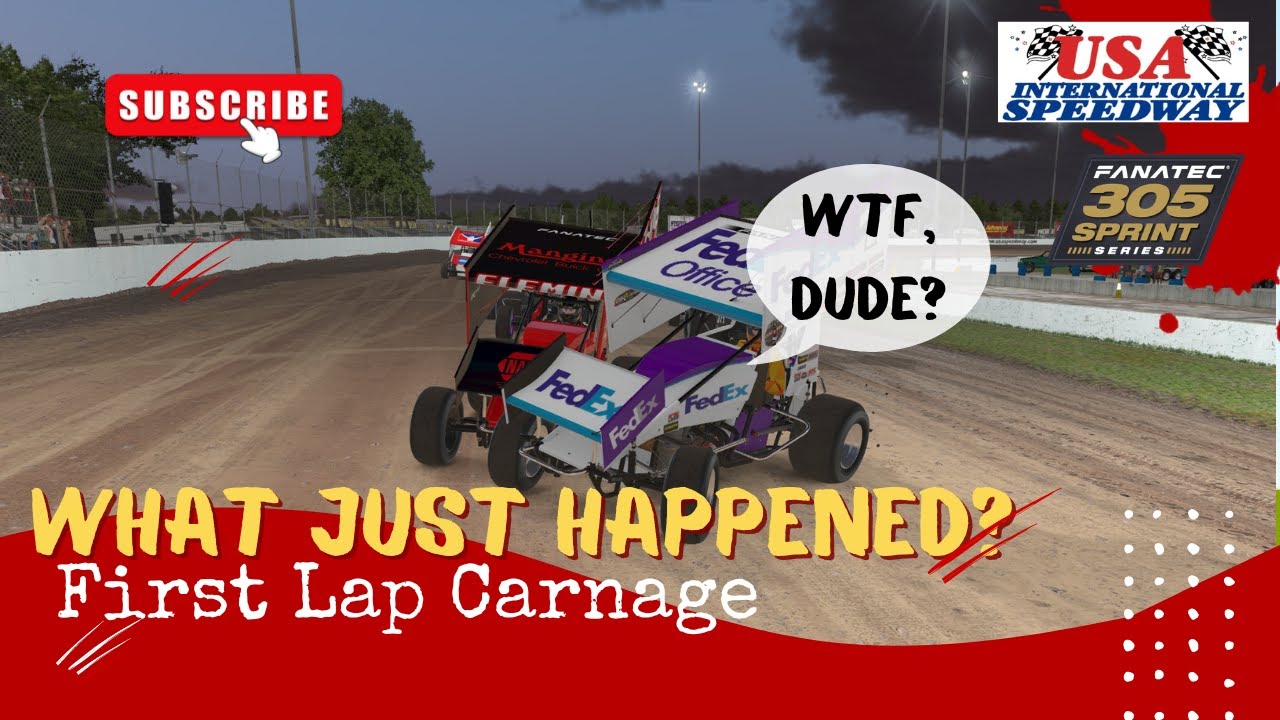 305 Sprint Cars at USA International Speedway-Can we Survive? -iRacing ...