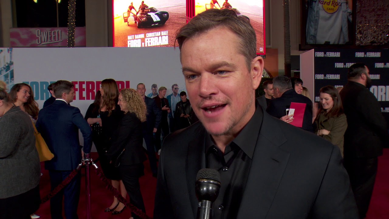 Ford v Ferrari Matt Damon premiere night! - YouTube