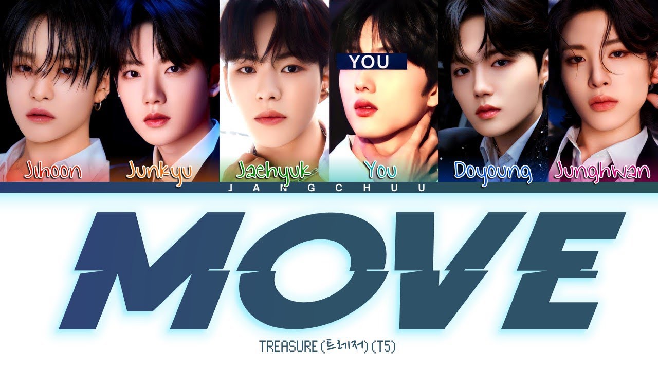 [KARAOKE]TREASURE (T5)"Move" (6 Members) Lyrics|You As A Member - YouTube