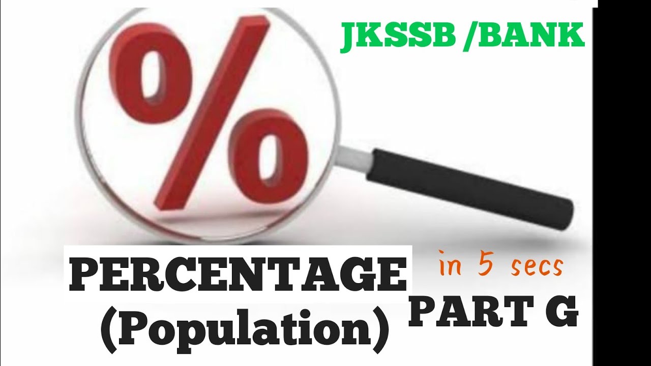 Percentage part G | Percentage for class iv | Jkssb and banking exams ...