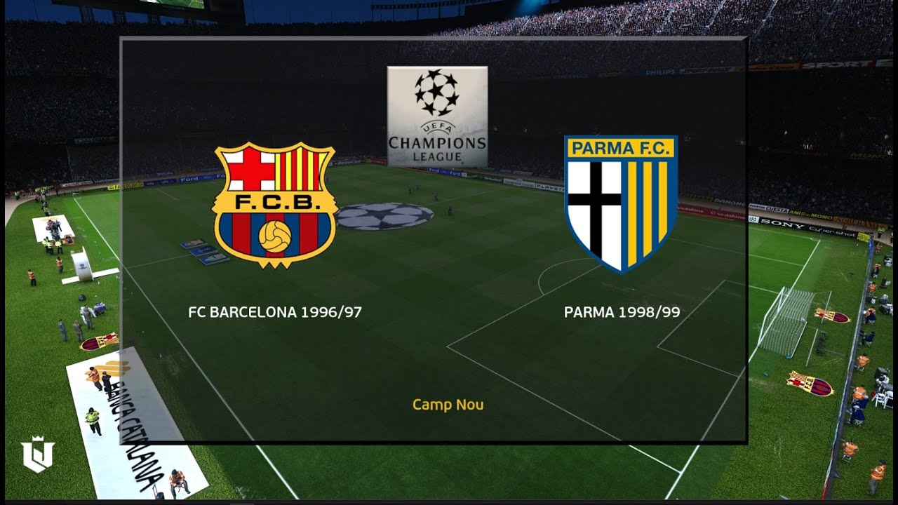 Barcelona 1997 vs Parma 1999 Champions League Pes 2021 - YouTube