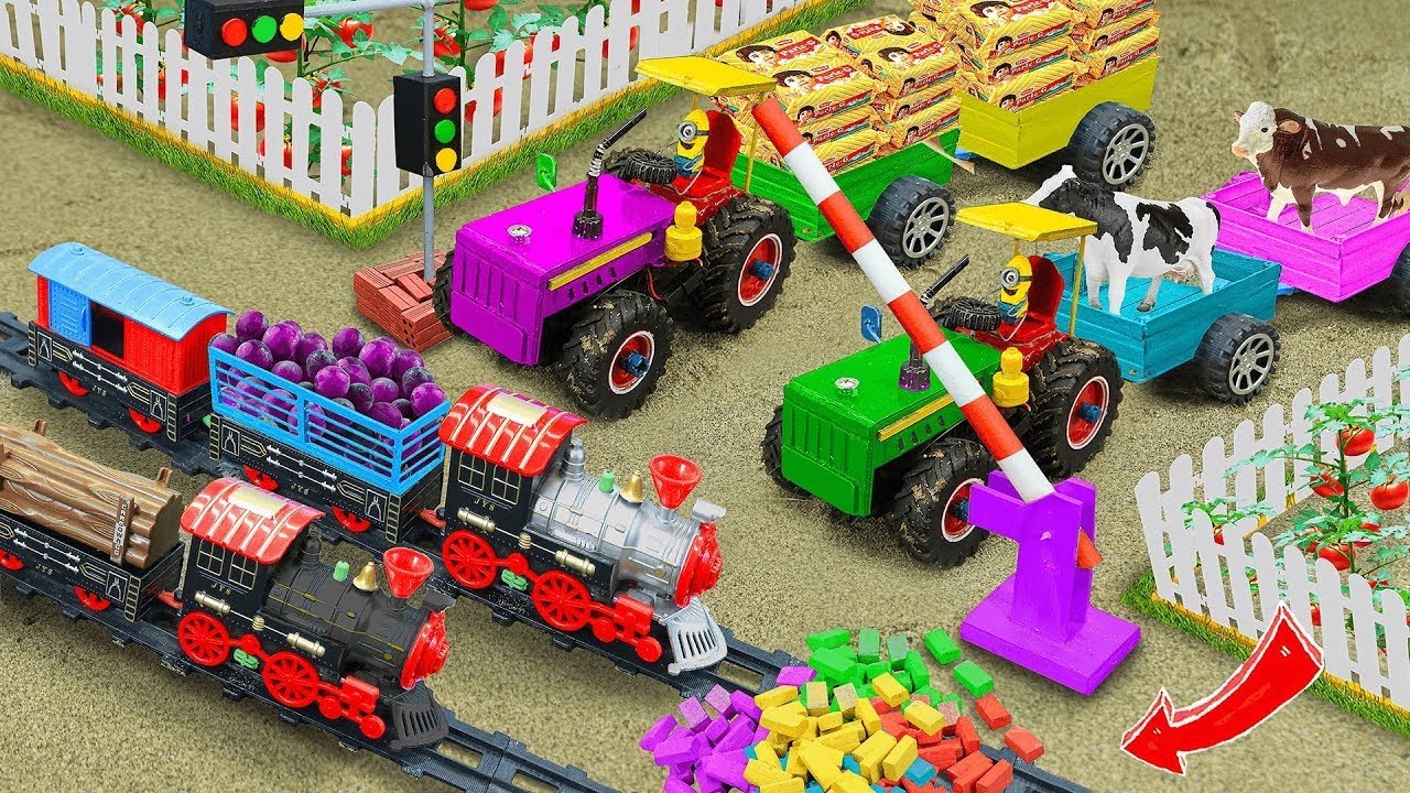 Top diy tractor making mini train transport / diy mini and sieve - YouTube