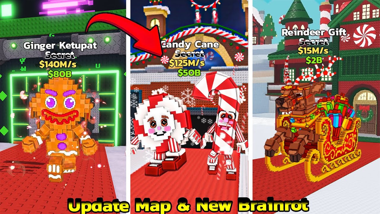 Update Newest Christmas Map & New Christmas Brainrot - Steal a Brainrot ...