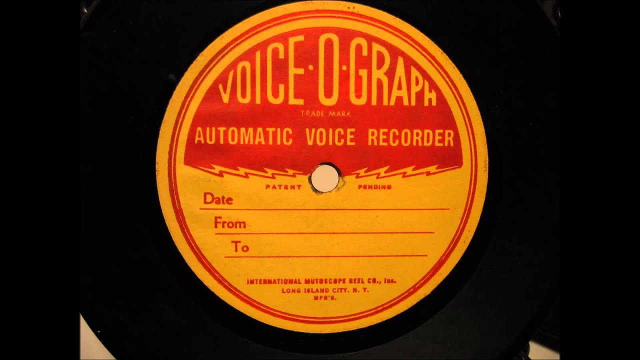 Voice-O-Graph record- Jackpot calling- Philadelphia? - YouTube
