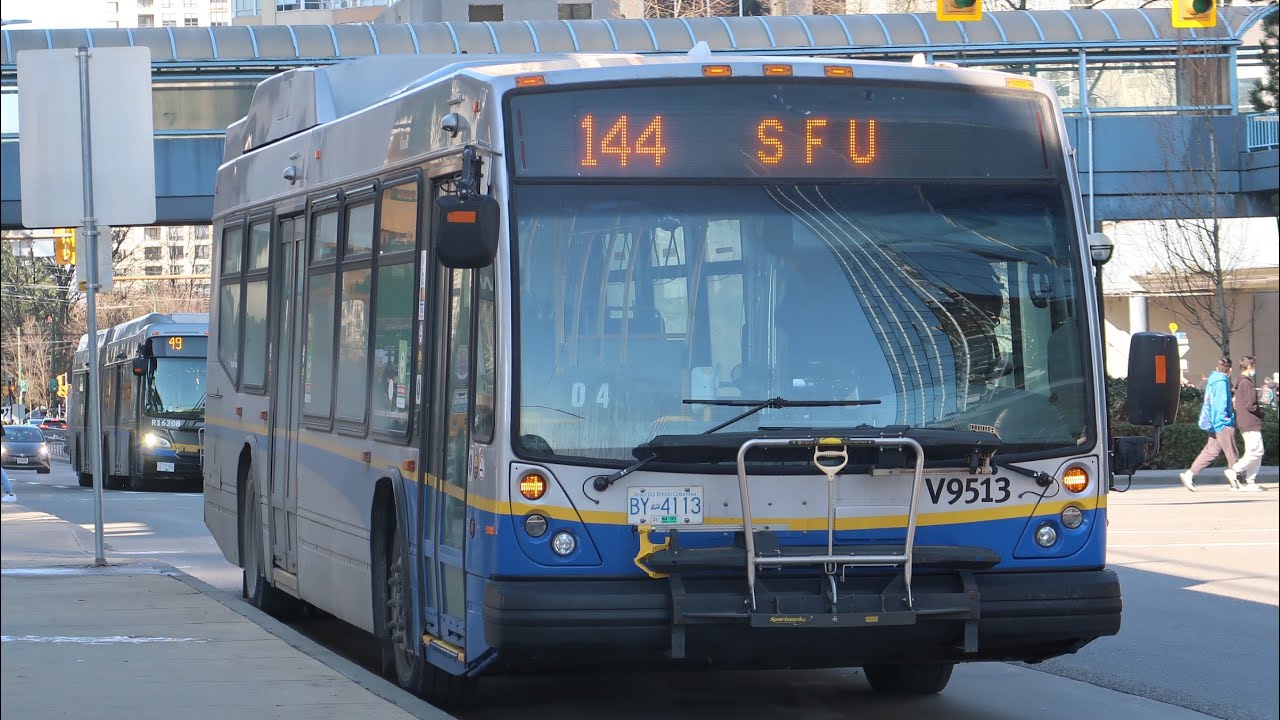 **Rare Detour** - TransLink 2009 NovaBus LFS HEV - V9513 on route 144 ...