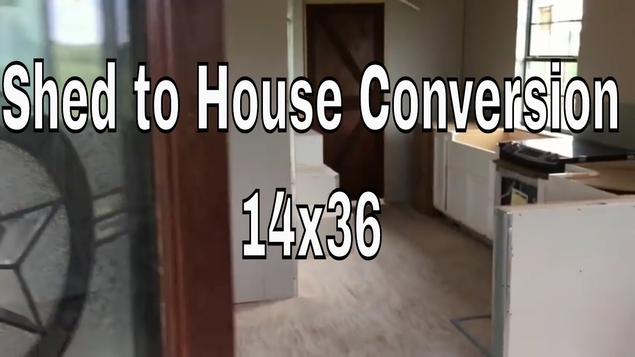 14x36 Lofted Barn Shed Cabin Tour - YouTube