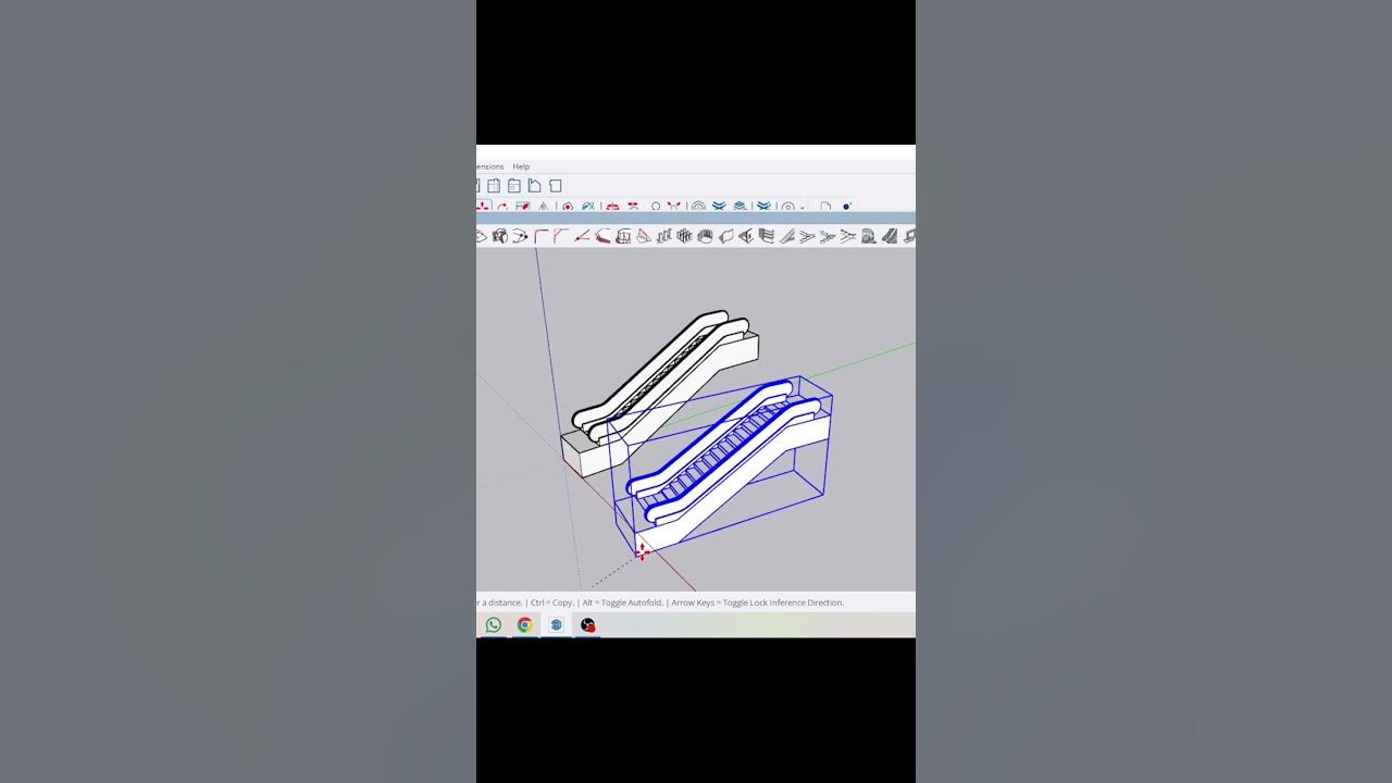 creating escalator using #1001bit Plugin #sketchup #shorts - YouTube