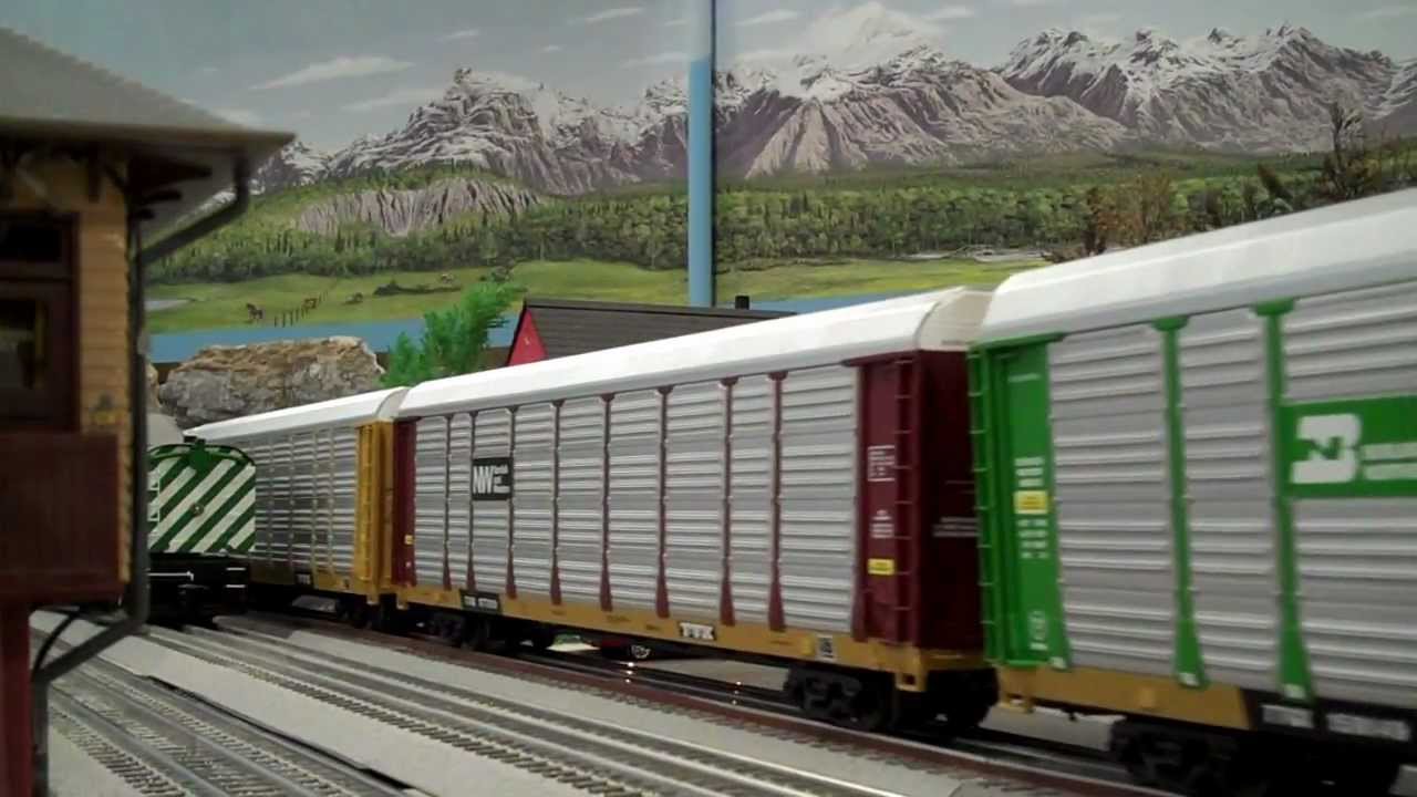 LIONEL UP Auto Rack Train - YouTube