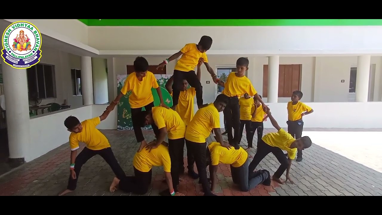 Pyramid Formation | Vignesh School | 78th Independence day Celebration ...
